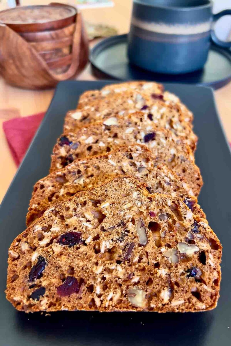 Easy Cranberry Oatmeal Quick Bread (Sweet And Nutty) - Hello Savory Kitchen