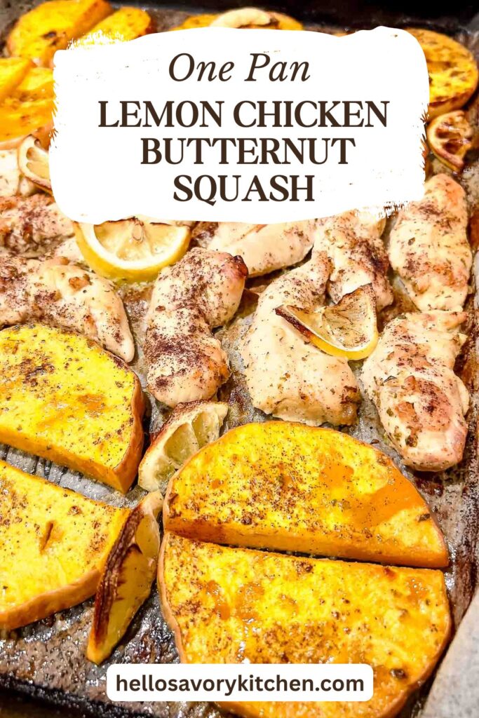 One-Pan Lemon Chicken with Butternut Squash - Hello Savory Kitchen
